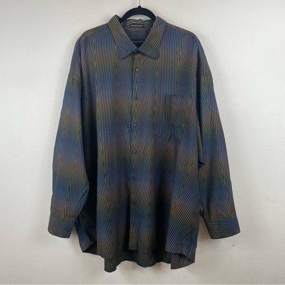 Jhane Barnes | Shirts | Jhane Barnes Multi Colored Stripe Button Down ...